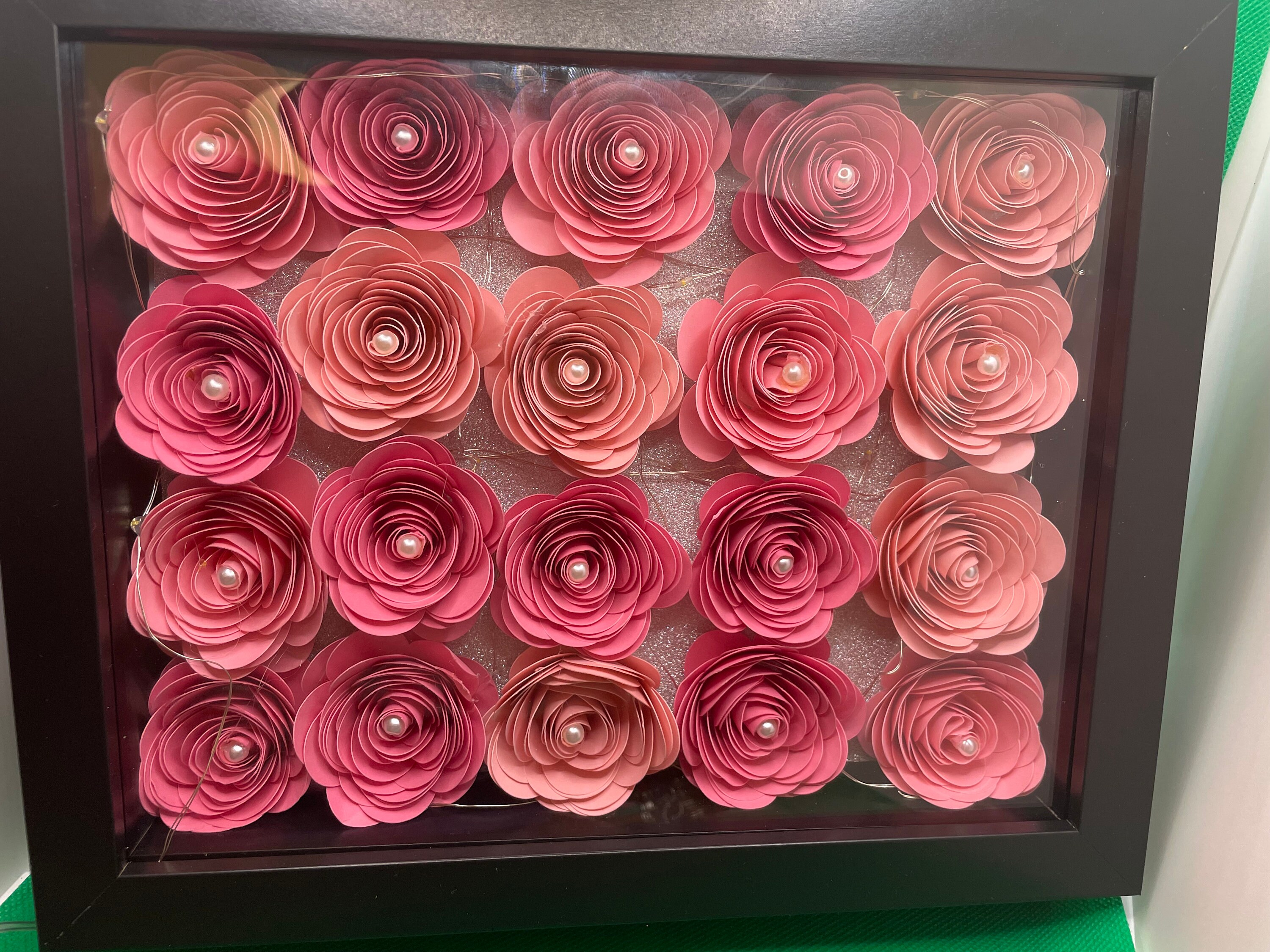 Customized Flower Shadow Box With Light - Etsy