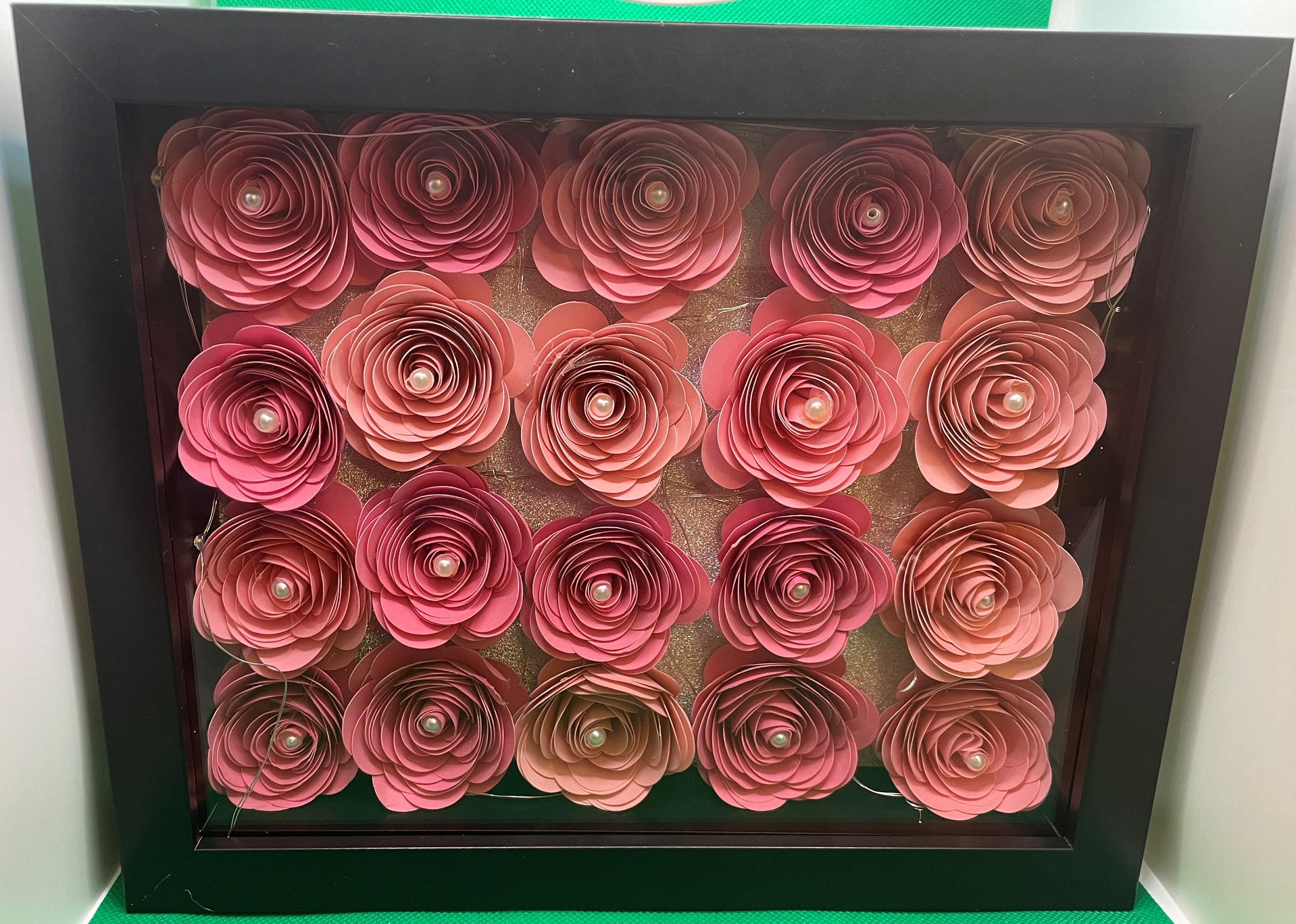 Customized Flower Shadow Box With Light - Etsy