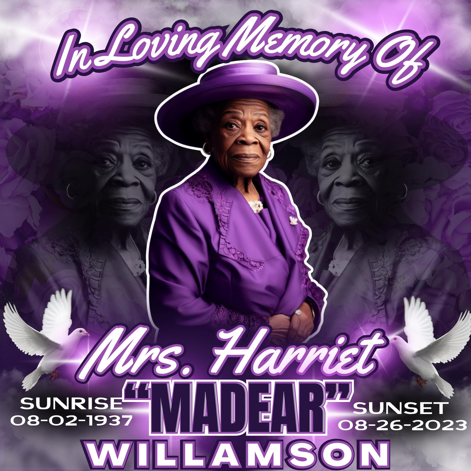 Memorial Template - Digital File - Etsy
