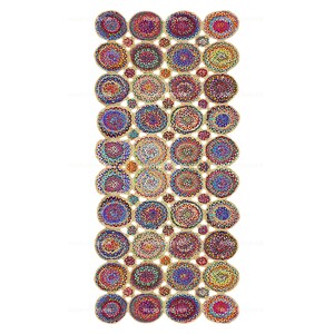 Natural Scalloped Jute Runner Rug Pink Chindi Cotton Rug Farmhouse ...