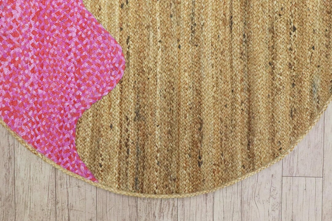 Area Rugs Braided Jute Oval Rug Pink Oval Handmade Rug Oval Shape Rug ...