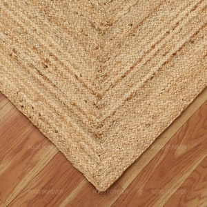 Hand Braided Natural Beige Jute Area Rug Eco Friendly Jute - Etsy