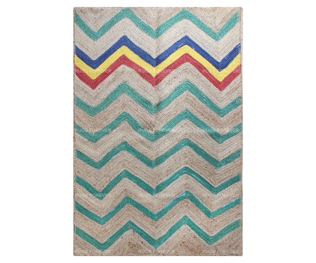 Hand Braided Decorative Green Jute Rug Farmhouse Living Room - Etsy