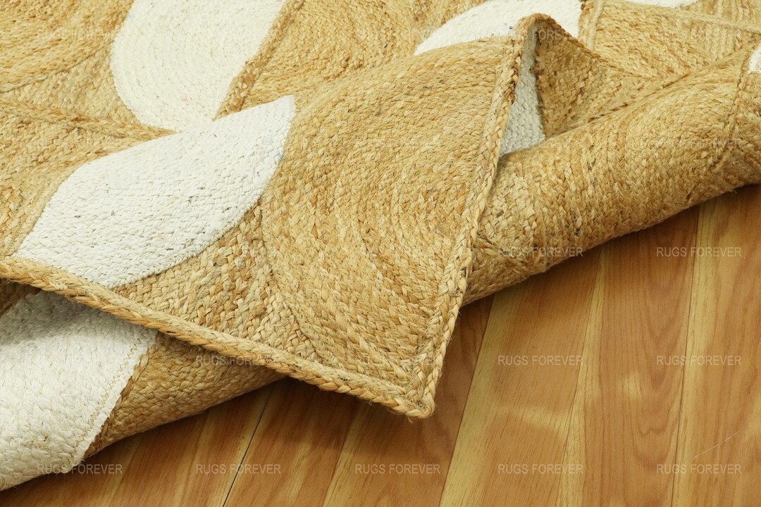 Jute Rugs Indian Natural Jute Rug White & Beige Jute Rug Rugs for ...
