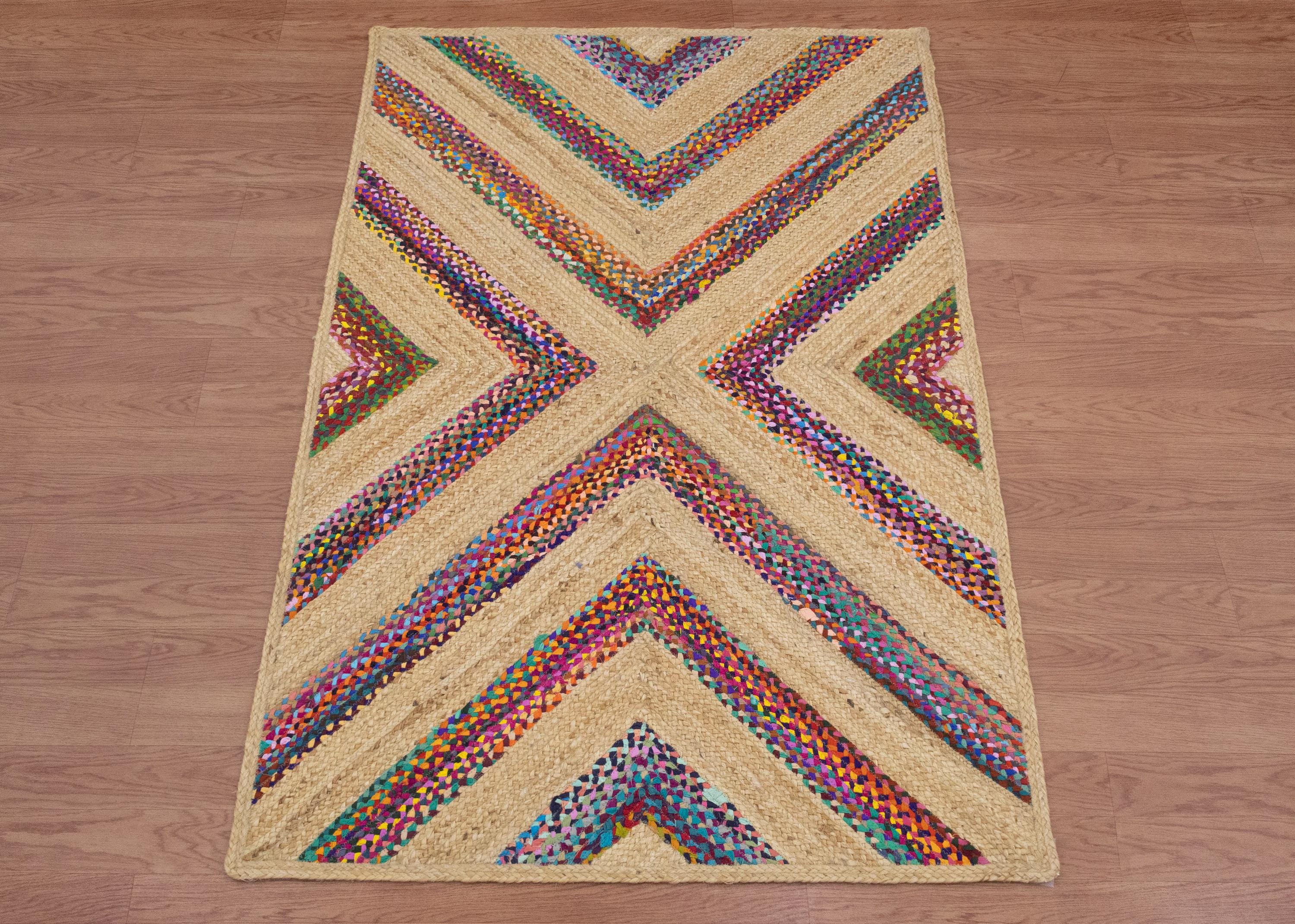 Hand Braided Jute Rug 4x6 Ft, Modern Boho Farmhouse Decor - Etsy