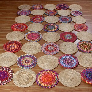 Hand Braided Scalloped Chindi Cotton Rug Bohemian Hallway Living Room ...