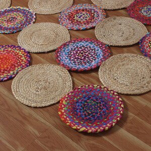 Hand Braided Scalloped Chindi Cotton Rug Bohemian Hallway Living Room ...