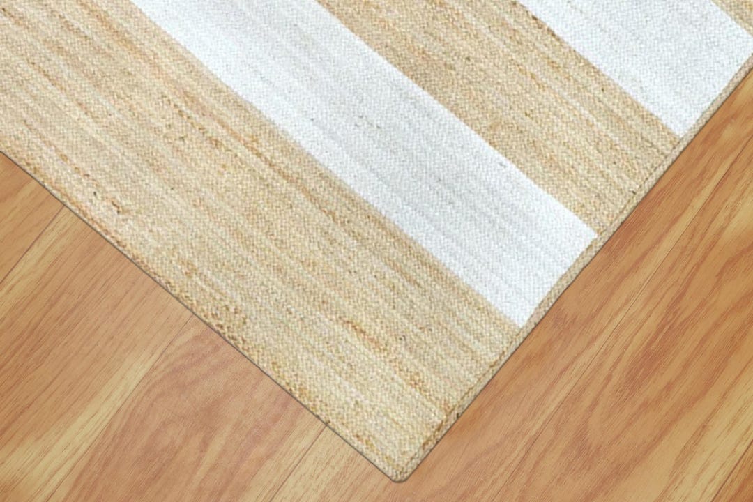 White & Beige Jute Rug Area Rugs Jute Rug Outdoor Rugs for Patio ...