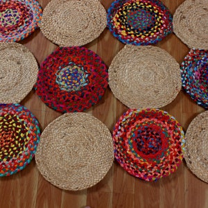 Hand Braided Scalloped Chindi Cotton Rug Bohemian Hallway Living Room ...