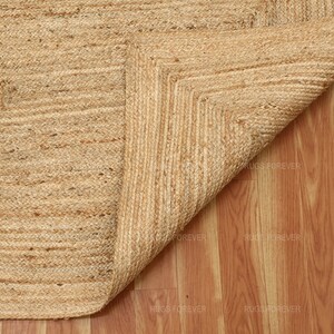 Hand Braided Natural Beige Jute Area Rug Eco Friendly Jute - Etsy