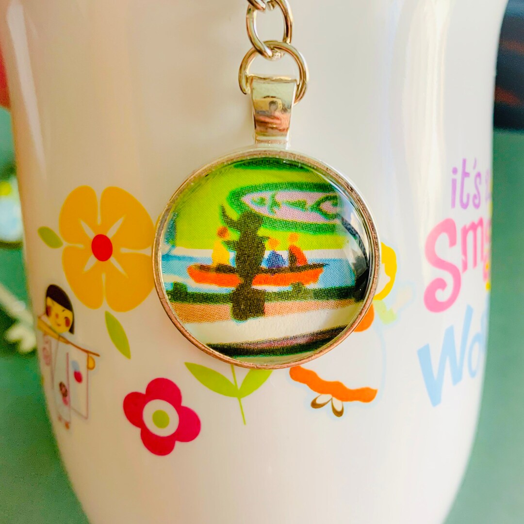 1972 Small World Topiary and Boat Keychain - Etsy