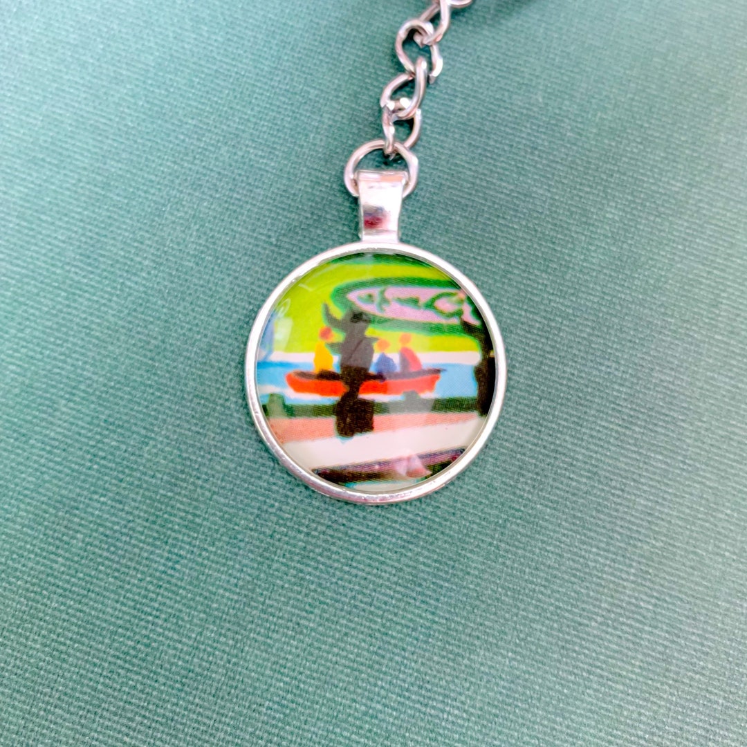 1972 Small World Topiary and Boat Keychain - Etsy