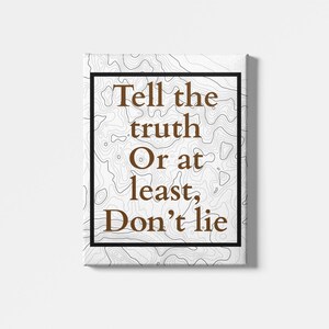 Tell the Truth Printable Digital Wall Art 12 Rules for Life Office Dorm ...
