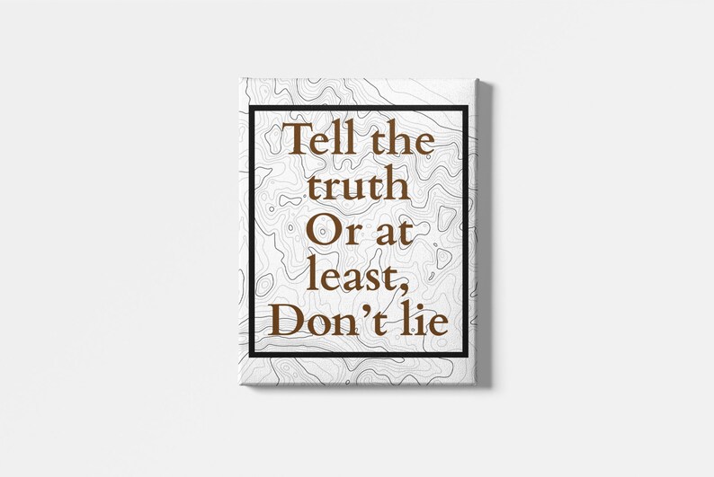 Tell the Truth Printable Digital Wall Art 12 Rules for Life Office Dorm ...