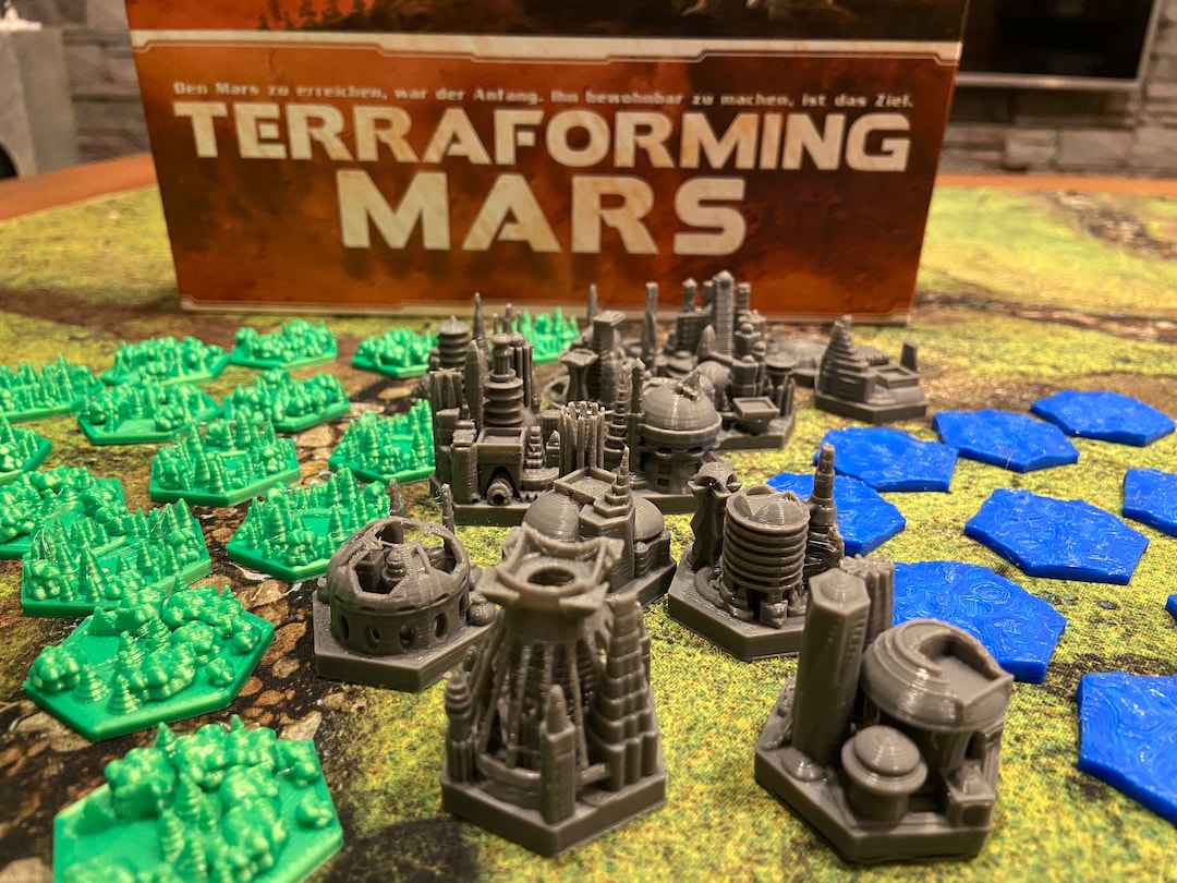 Terraforming Mars - 3D Terrain Tiles Cities Forest Ocean | 3D Printed ...