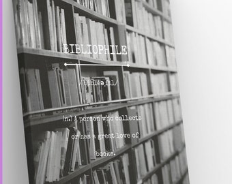 Bibliophile Definition Wall Art - Etsy