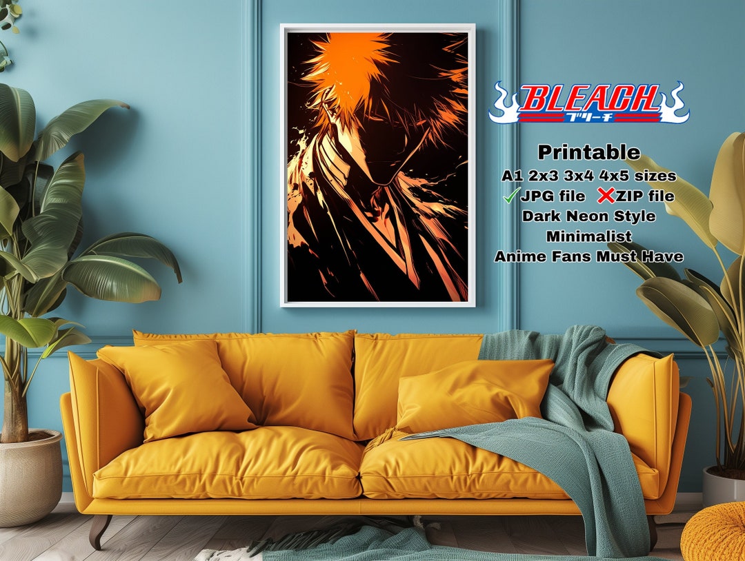 Printable Anime, Ichigo Kurosaki, Bleach Anime, Poster, Wall Art, Gift ...