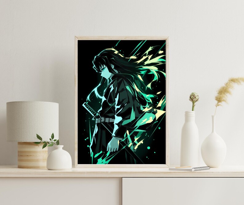 Digitalart Tokito Demon Slayer Anime Poster Wallart 24x36 18x24 16x20 ...