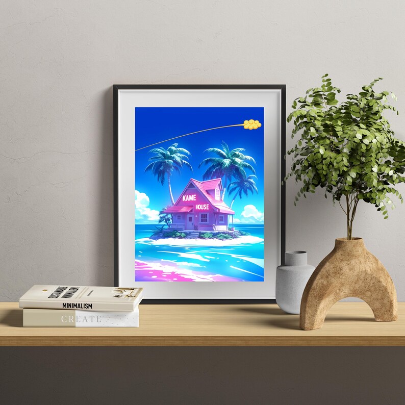 Digitalart/ Kame House/ DBZ/ Anime Poster/ Neon/ A1/ 24x36/ 18x24 ...