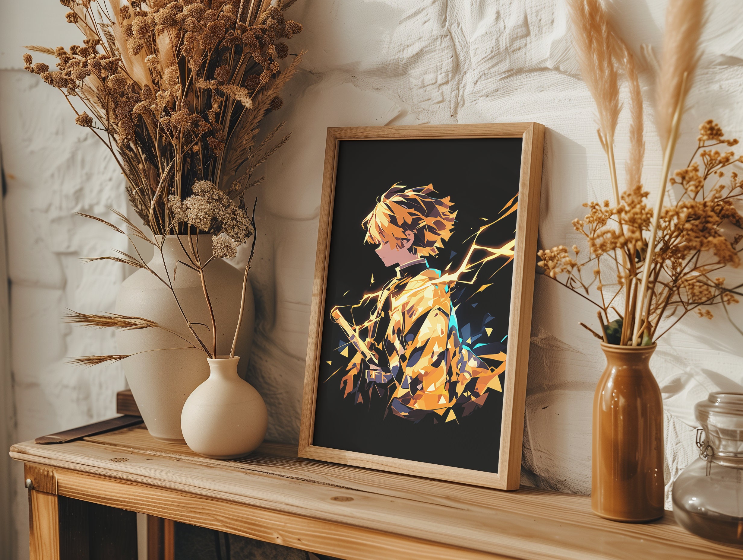 Digitalart Zenitsu Demon Slayer Anime Poster Wallart 24x36 18x24 16x20 ...