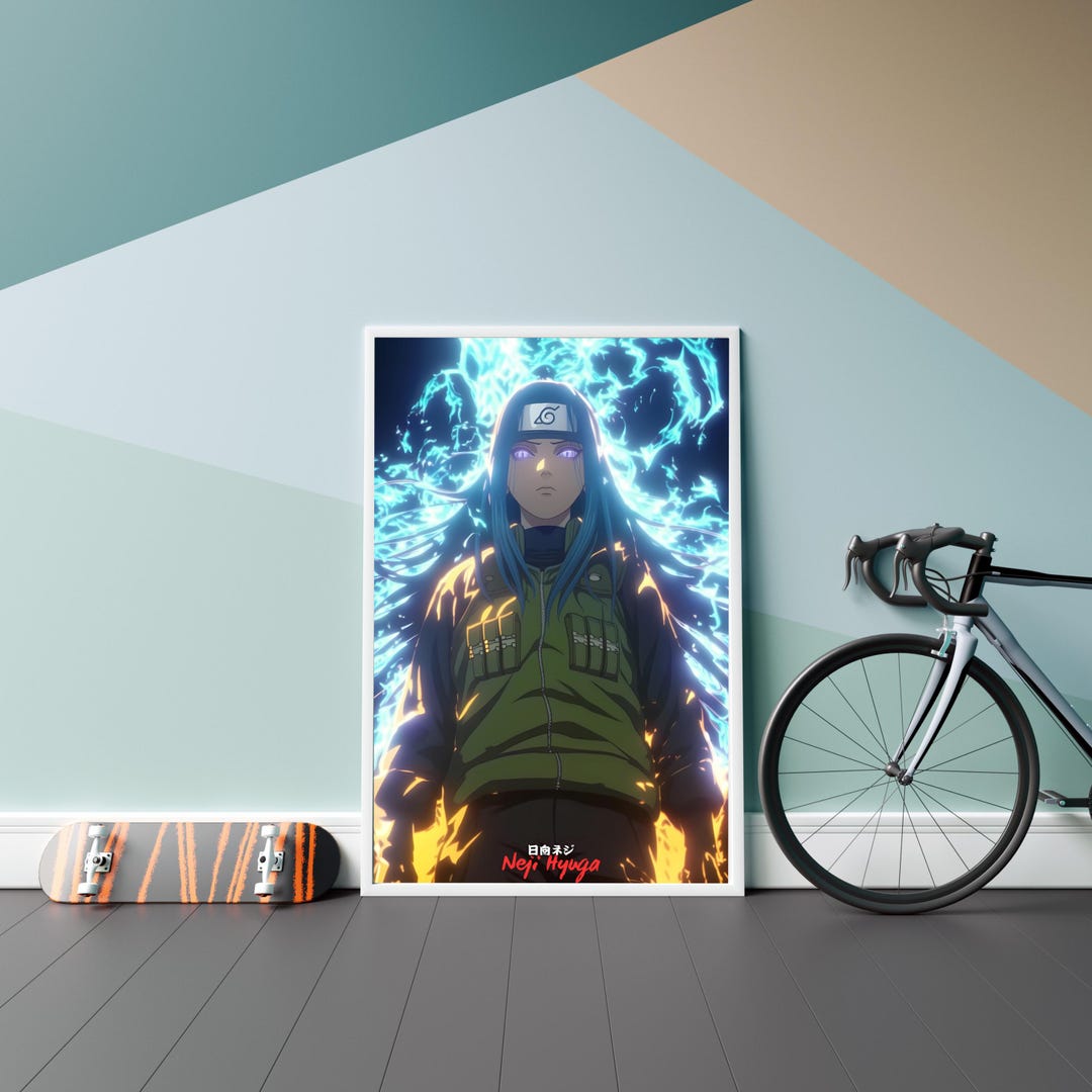 Digitalart Neji Naruto Anime Poster Neon A1 24x36 18x24 16x20 Anime ...