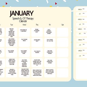 Speech Therapy & OT Tracker Black Printable - Etsy