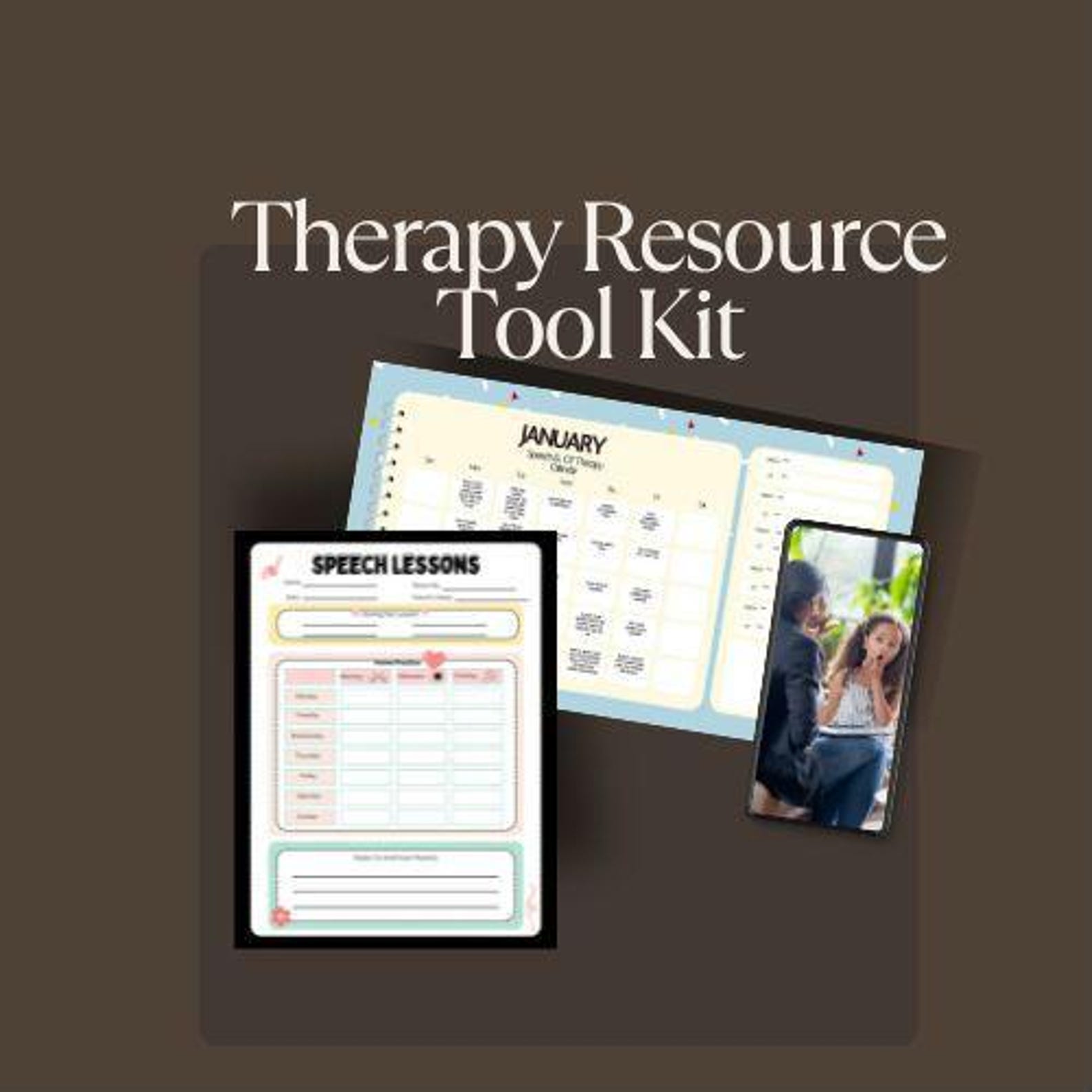 Speech Therapy & OT Tracker Black Printable - Etsy