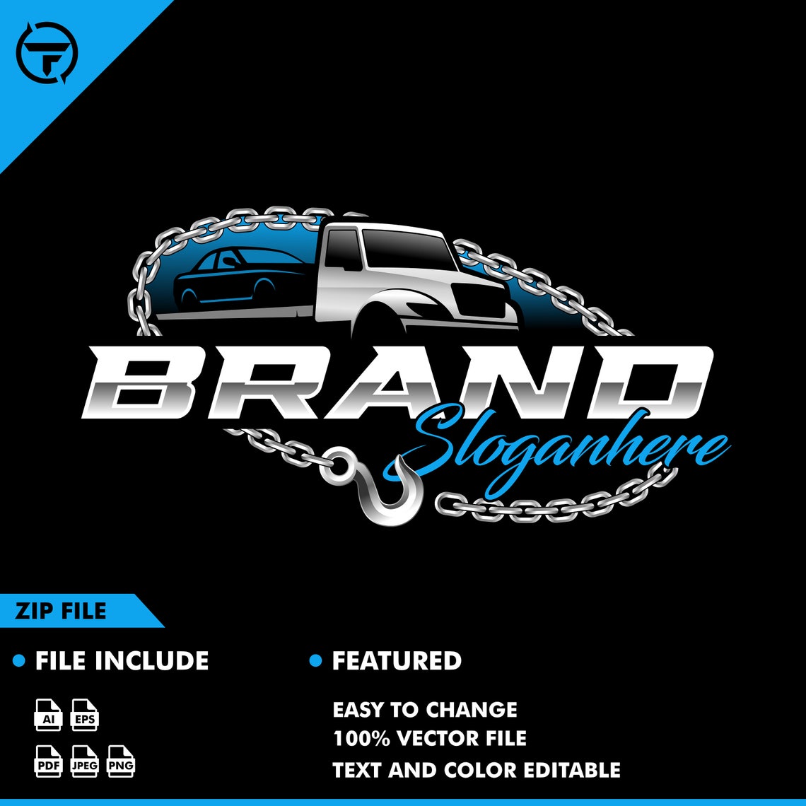 Towing Logo - Towing - Truck Logo - Pickup Logo - Truck - Car Logo ...