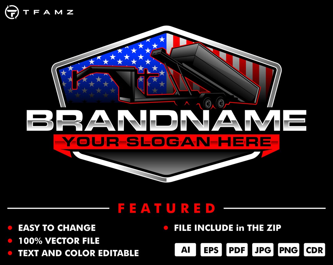 Trailer Logo Template - Trailer Logo - Truck Logo - Service - Rental ...