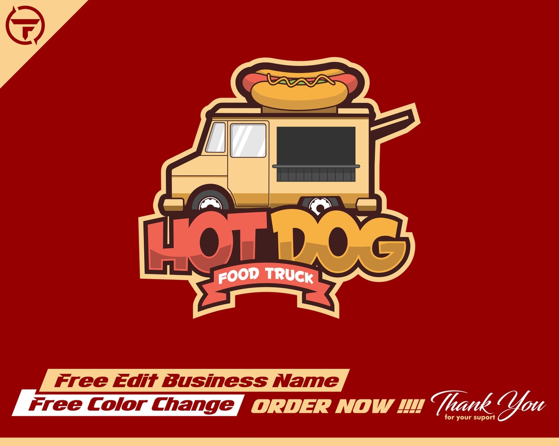Hot Dog Logo Food Truck Logo Food Logo Truck Logo Logo - Etsy