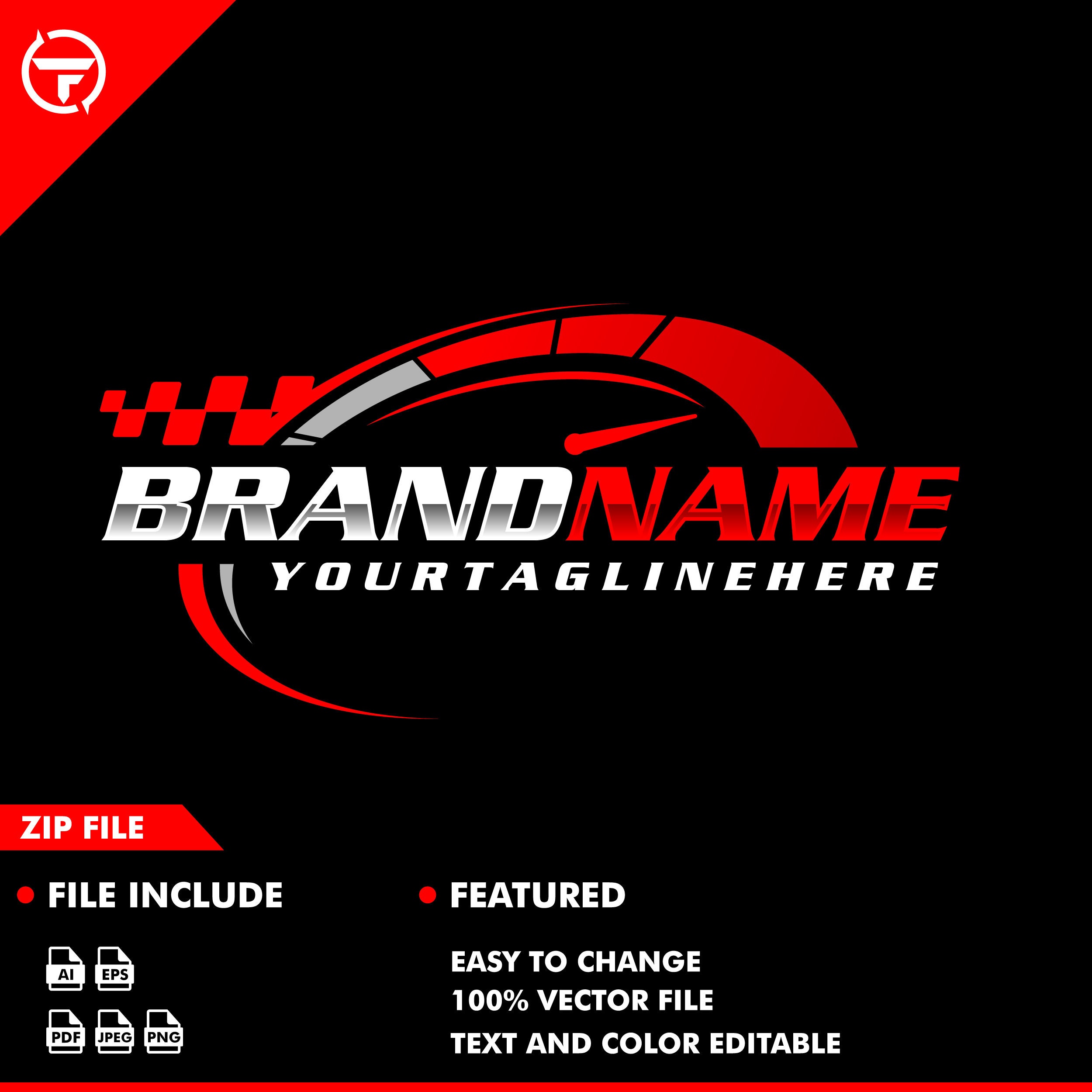 Auto Speed Logo - Speedometer - Race Logo - Logo - Automotive - Etsy