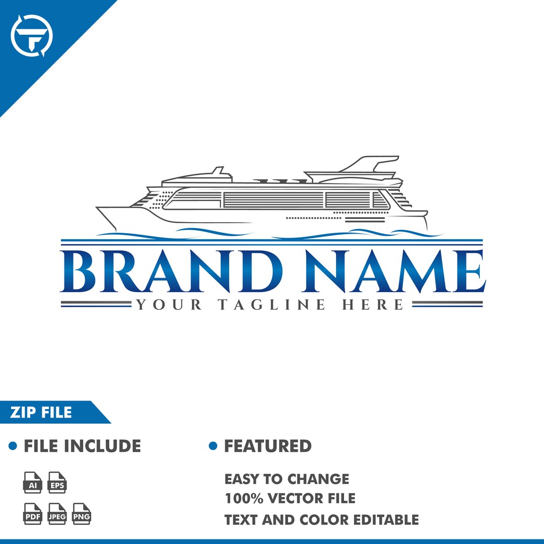 Custom Ship Logo Design – Boat Brand Vector Graphics (digital Download ...