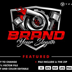 Turbo Logo Template - Performance Logo - Power Logo - Speed Logo ...