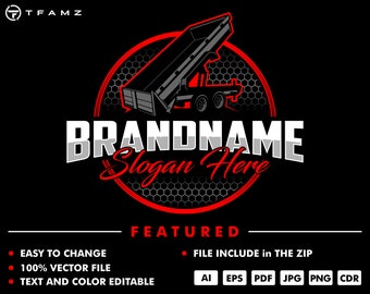 Dump Trailer Logo Dump Trailer Vector Dump Trailer Pickup Logo Truck ...