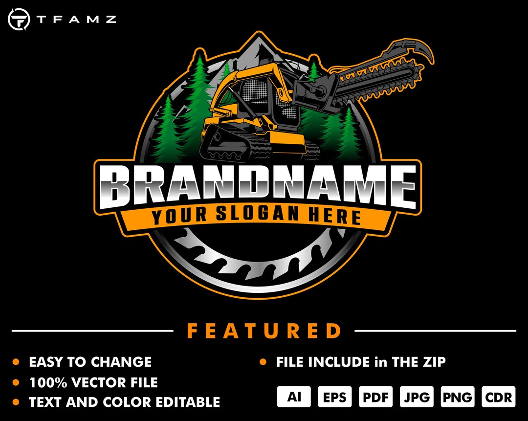 Trencher Logo Template - Skidsteer Logo - Excavator Logo - Service Logo ...