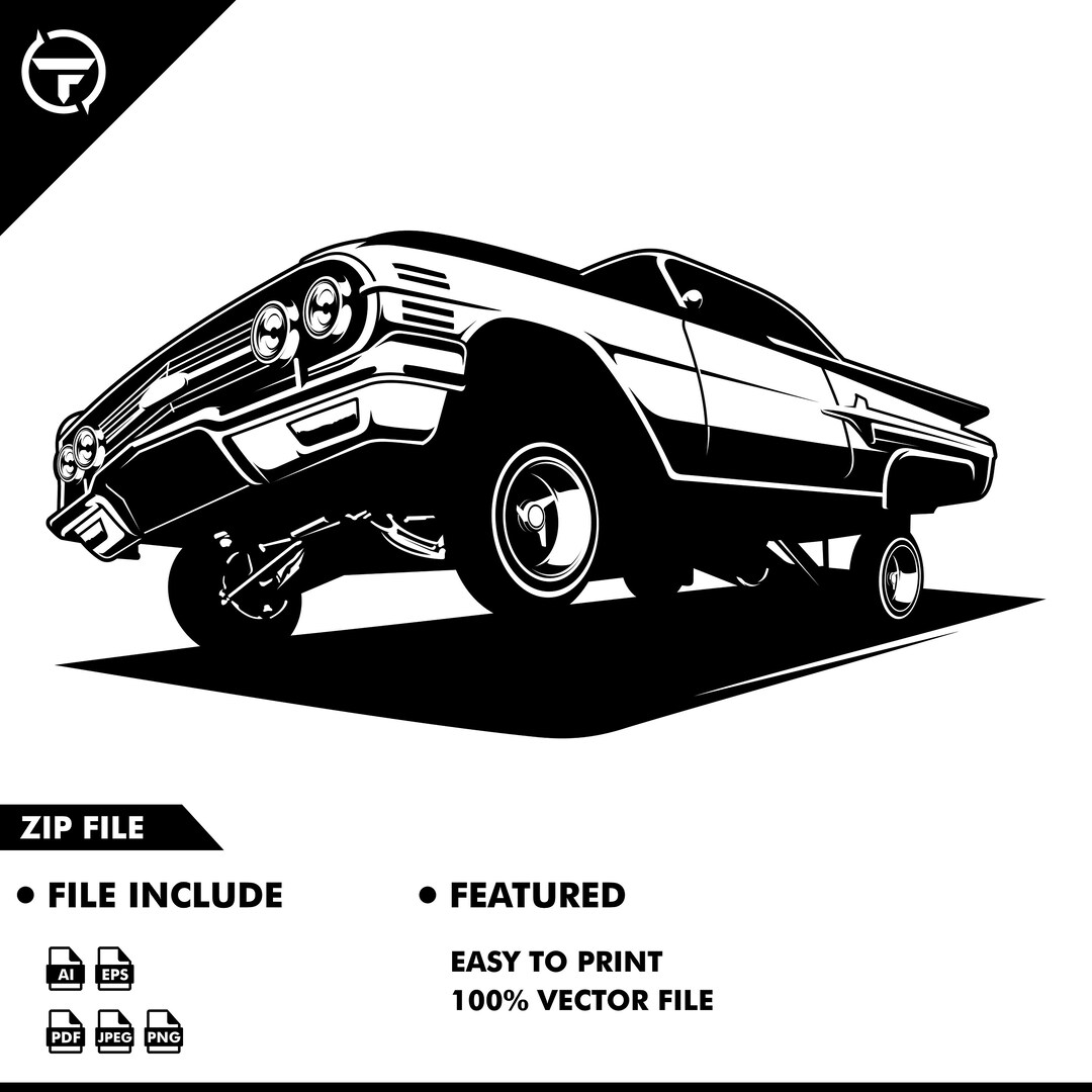Car Vector - Lowrider - Classic Car - Muscle Car - Sport - Vehicle ...