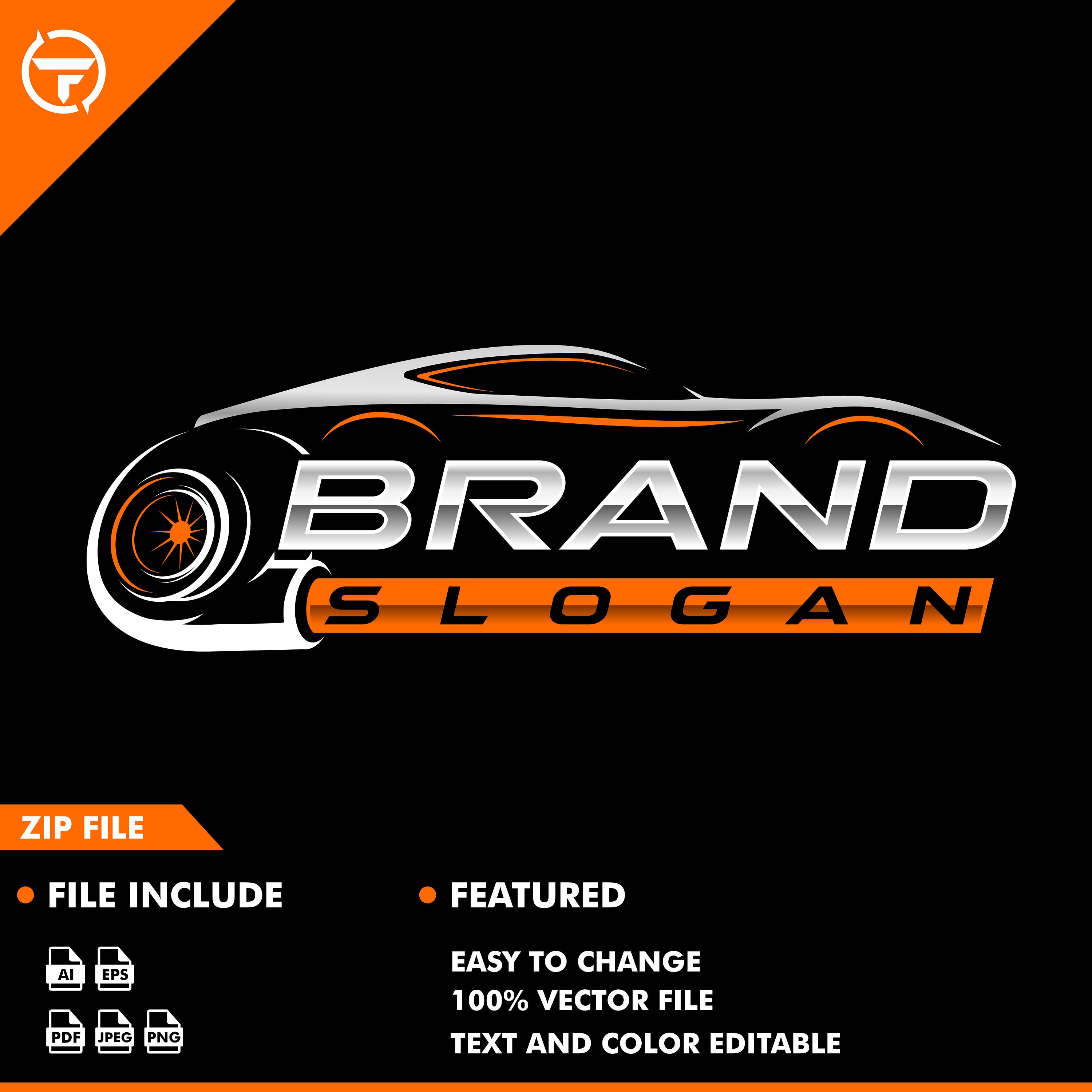 Car Logo Turbo Logo Racing Speed Sport Vector | Etsy