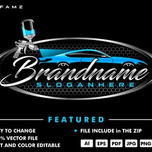 Auto Paint Logo Deaign - Car Logo - Custom Logo - Service Logo - Cat ...