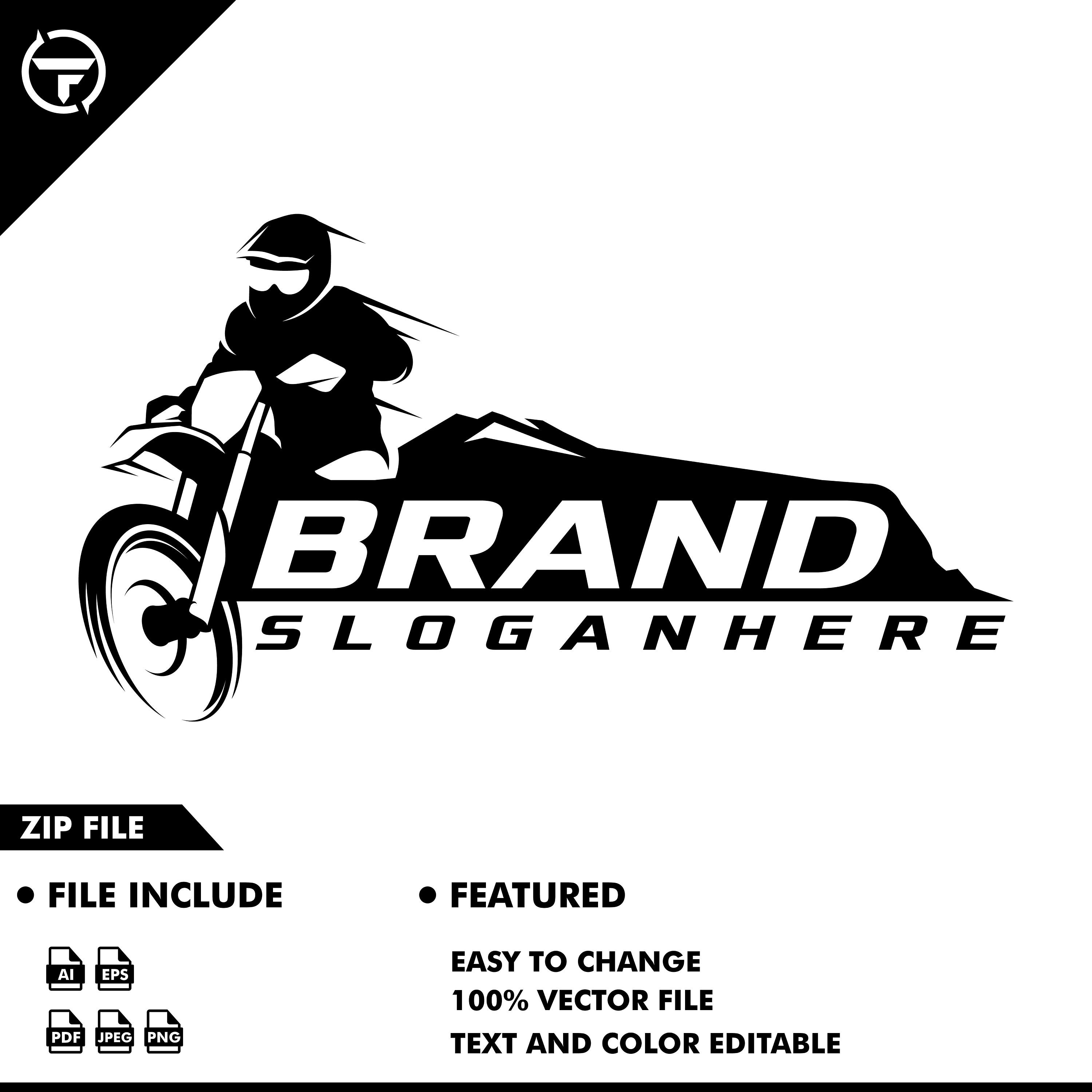 Motocross Logo Motor Motorcycle Illustration | Etsy