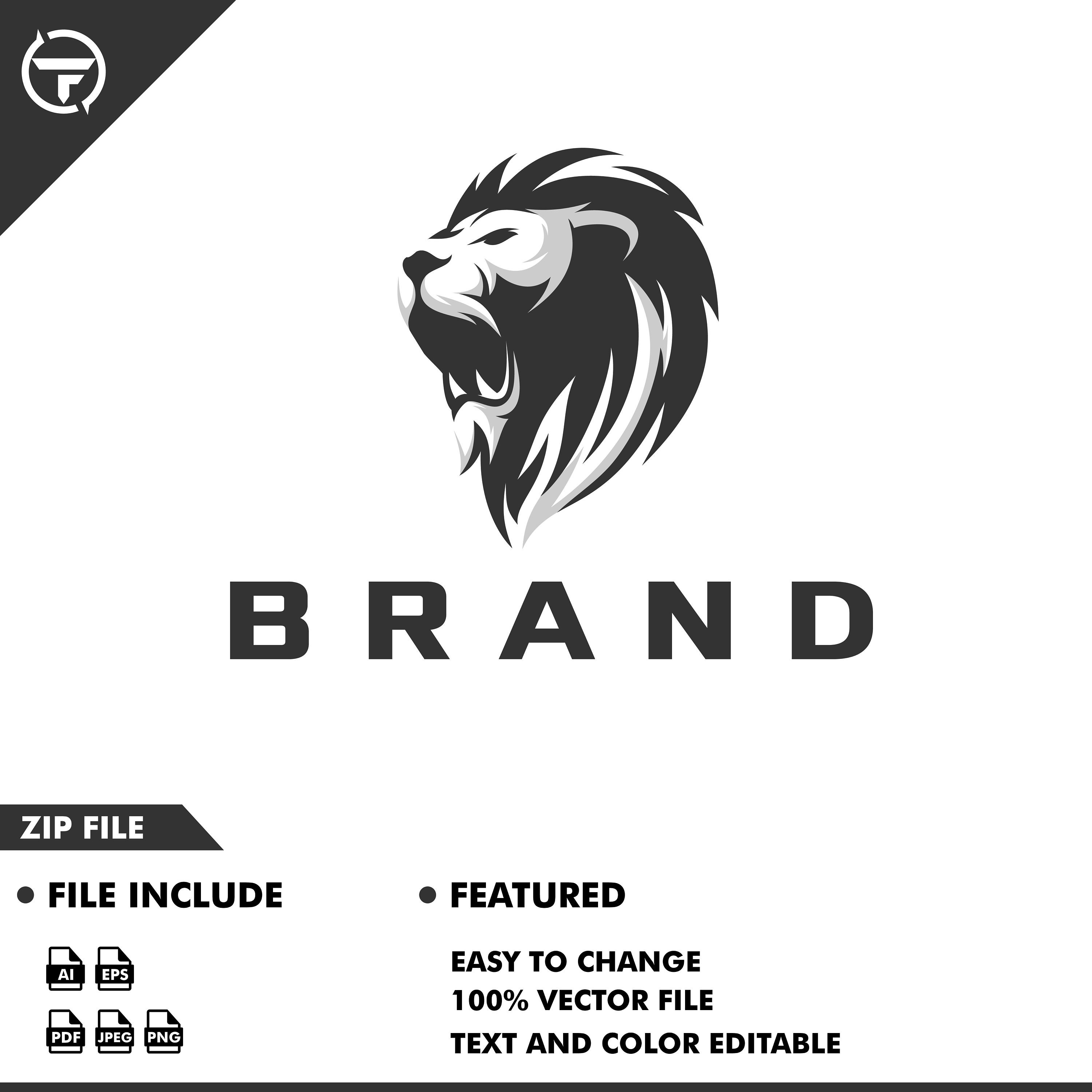 Lion Logo Lion Vector Tiger King Wild Vector - Etsy Canada