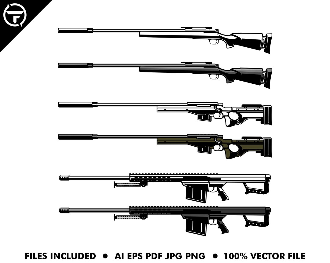 Sniper Vector Set - Target - Vector - Illustration - Sport Logo - Etsy