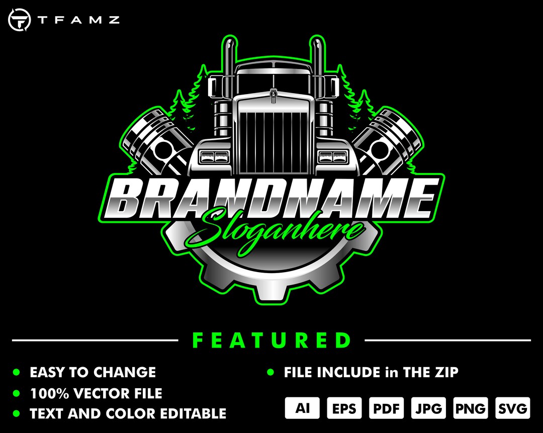 Trucking Logo - Truck Logo - Service Logo - Truck Service - Car Logo ...