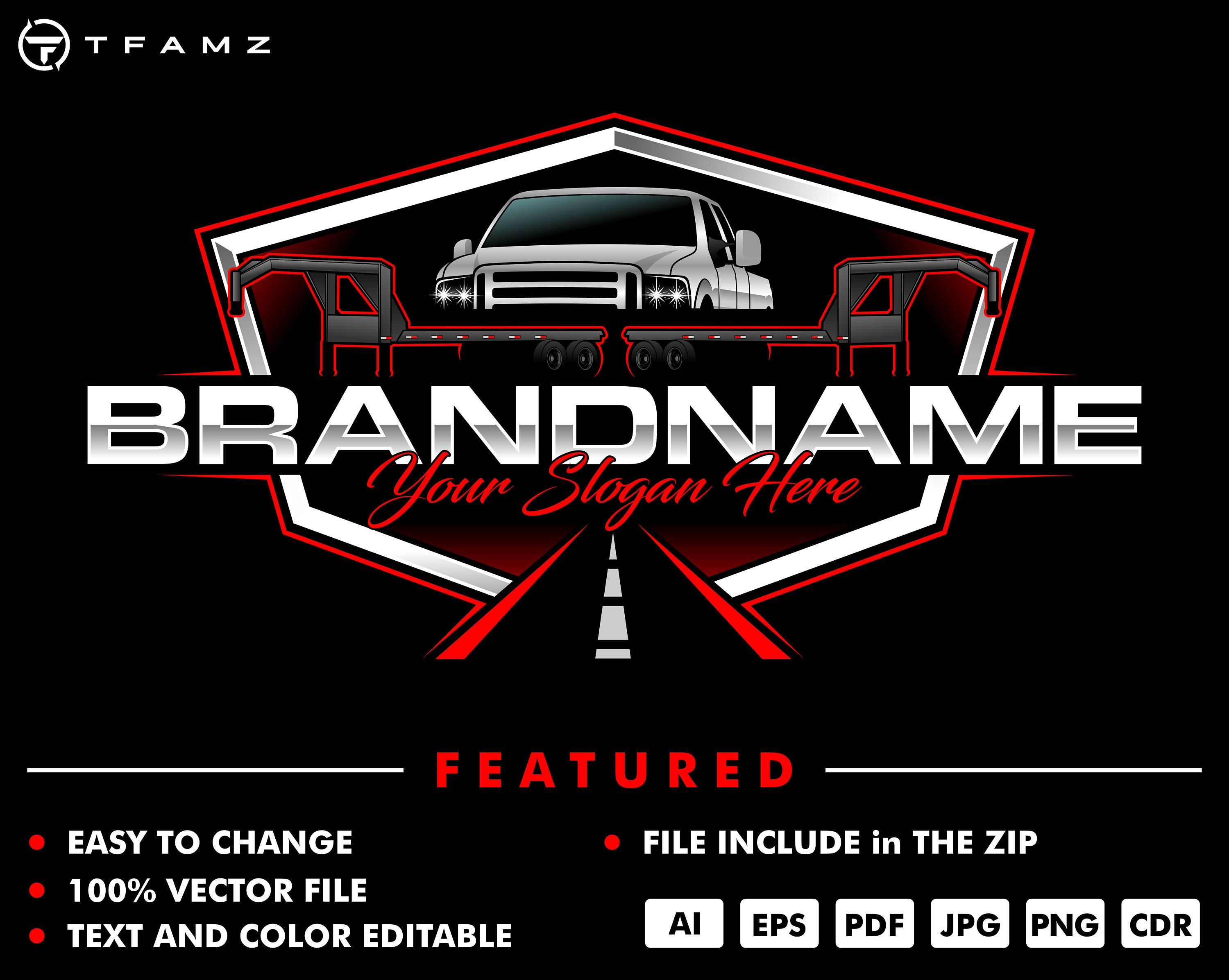 Hotshot Logo Truck Logo Trailer Logo Trucking Logo Rental Logo Truck ...