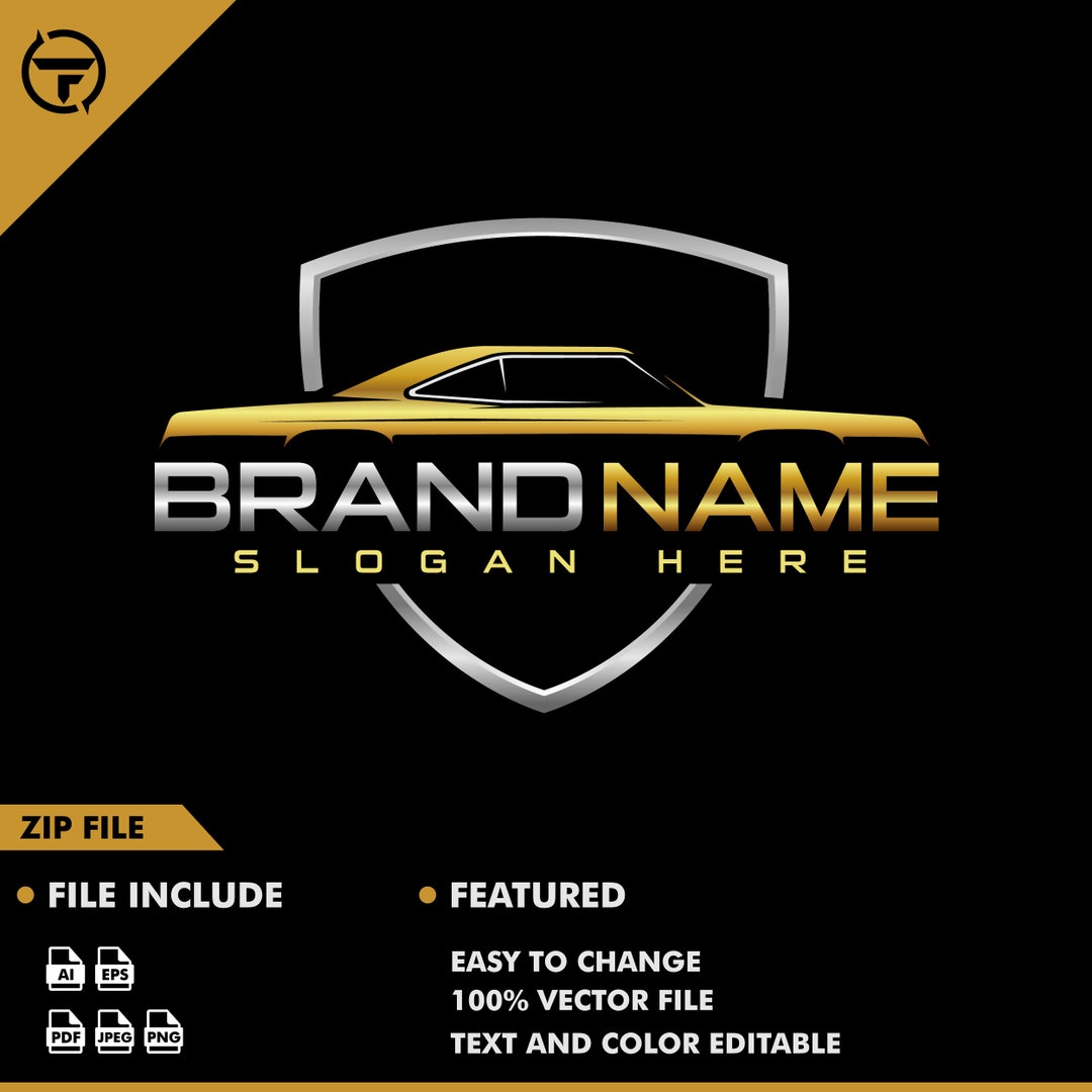Classic Car Automotive Logo Design – Custom Brand Identity (digital ...