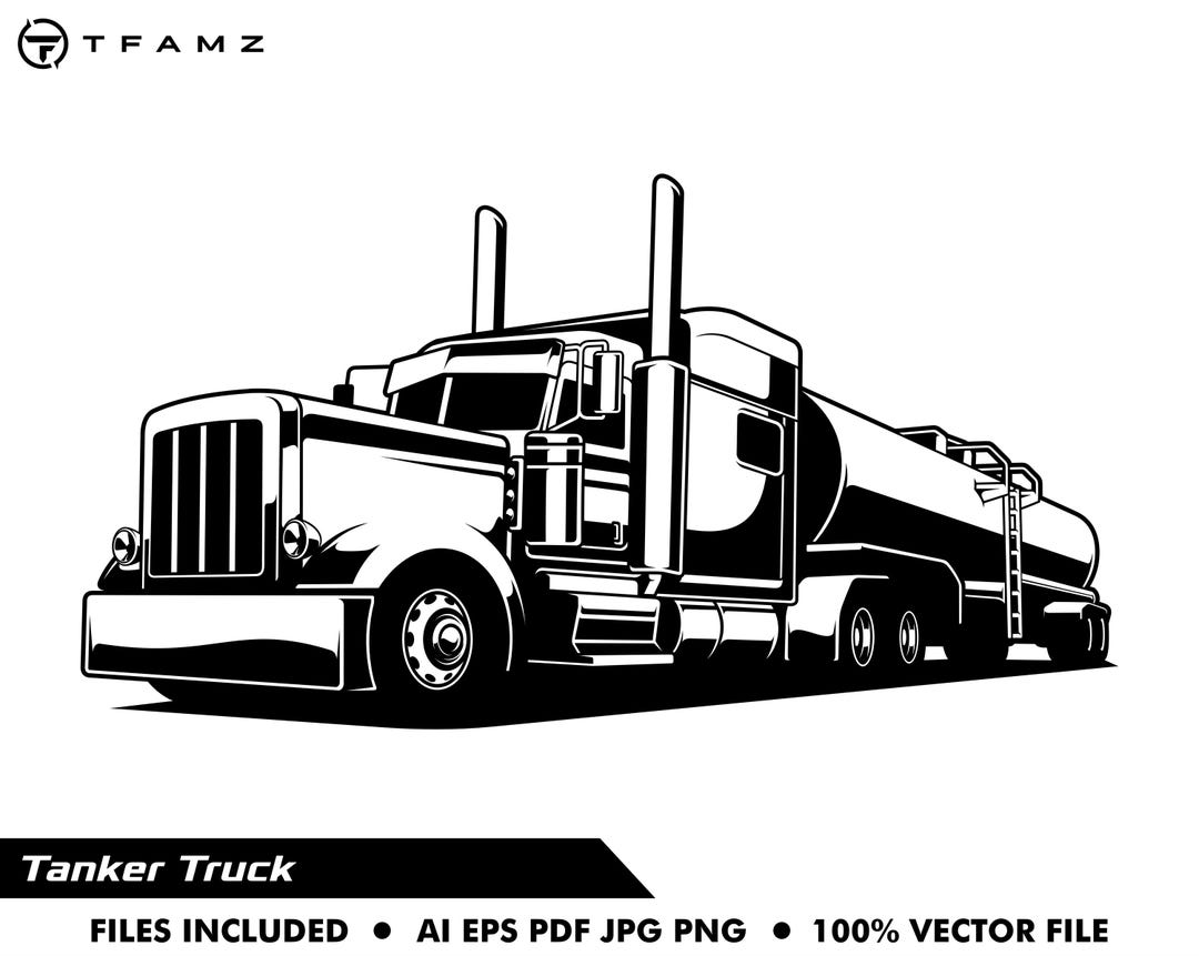 Tanker Truck Vector : Automotive Design Vector Files - Etsy