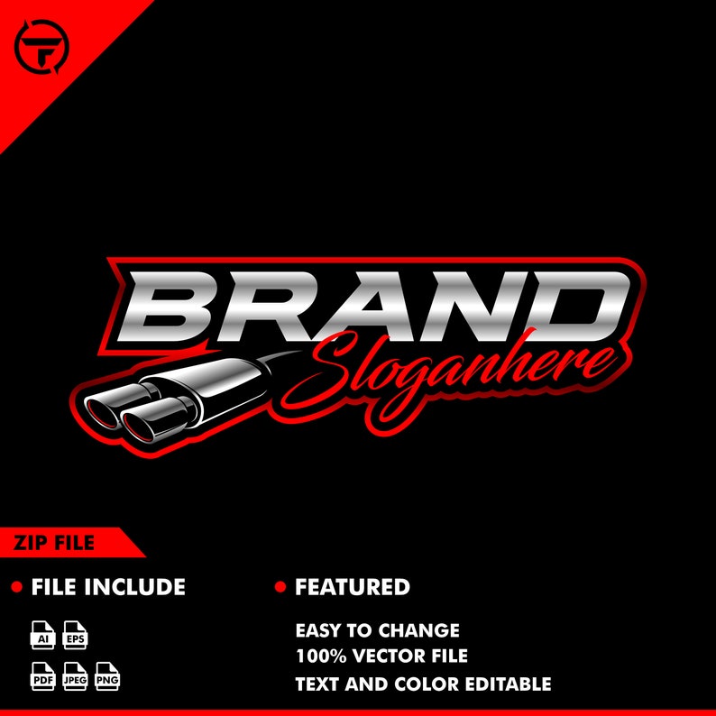 Exhaust Logo - Car Logo - Motor Logo - Service - Auto Service - Power ...