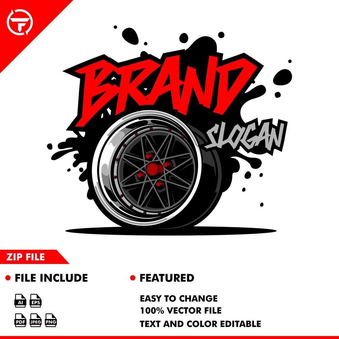 Wheels Logo - Wheels - Tire - Car Logo - Vector - Illustration ...