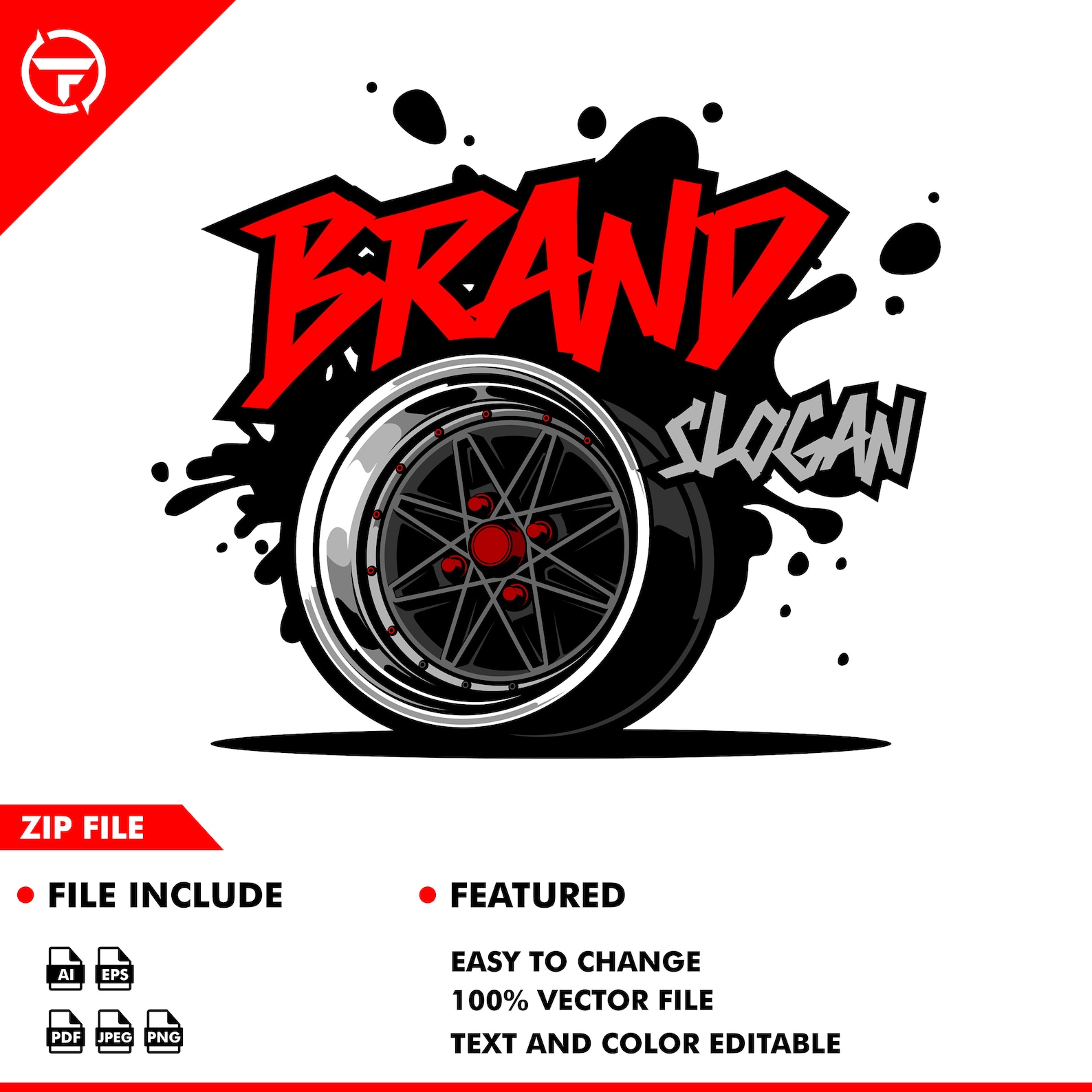 Wheels Logo - Wheels - Tire - Car Logo - Vector - Illustration ...