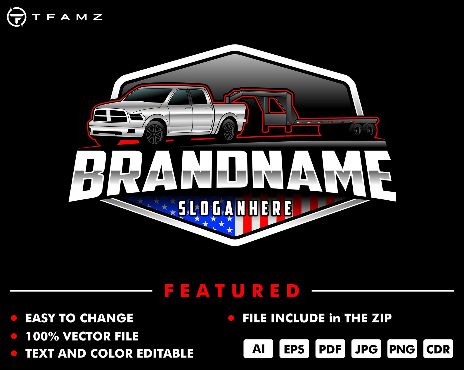 Hotshot Logo Truck Logo Trailer Logo Trucking Logo Rental Logo Truck ...