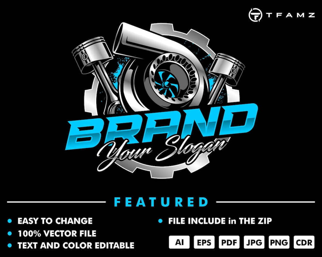 Turbo Logo Template - Performance Logo - Power Logo - Speed Logo ...